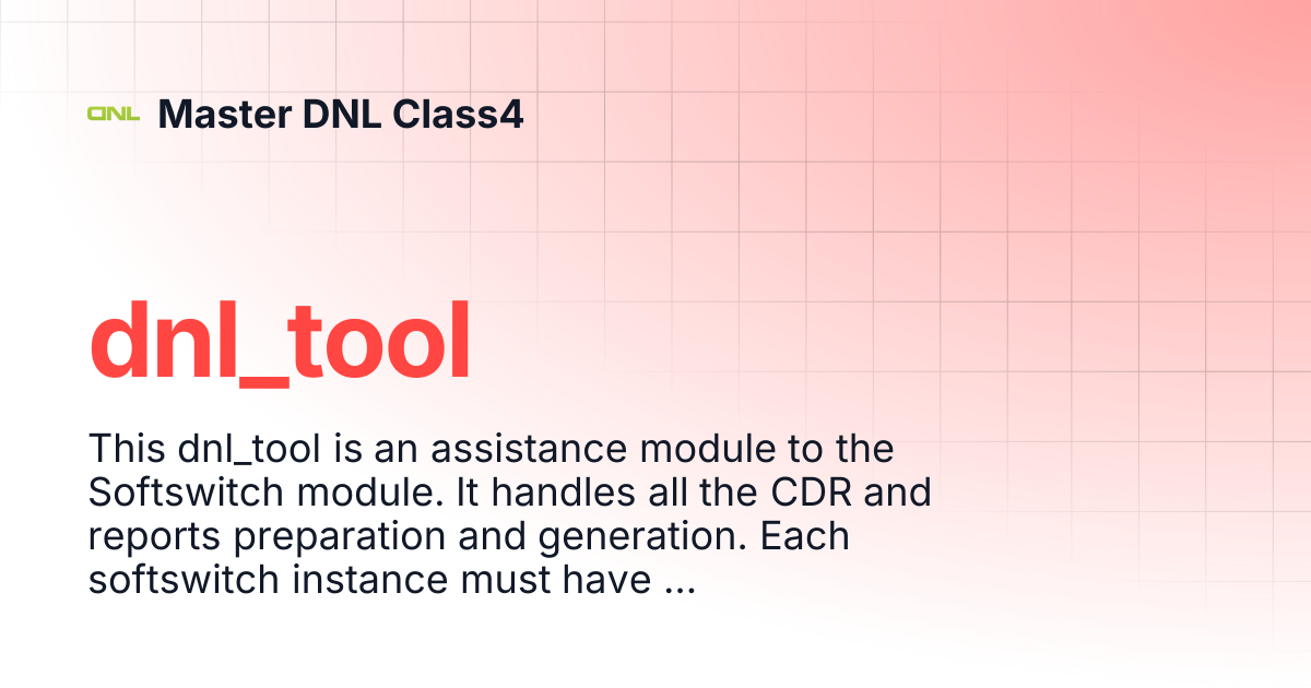 dnl_tool | Master DNL Class4